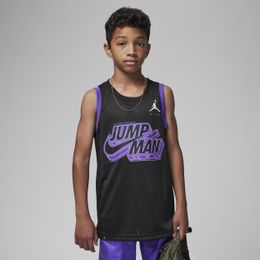 Jordan Jumpman x Nike Stacked Jersey Oberteil für ältere Kinder - Schwarz