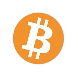 HOOPOMANIA Aufkleber Aufkleber Bitcoin Logo Ø 95 mm 10-er Pack