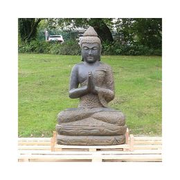 Oriental Galerie Dekofigur Buddha Figur sitzend Steinfigur Greenstone Antik greetings 100 cm (1 St)