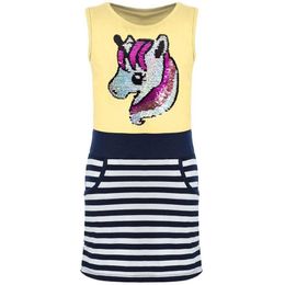 KMISSO Jerseykleid Mädchen Sommer Kleid mit Wendepailletten (1-tlg) bequem zu tragen
