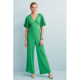 next Jumpsuit Jumpsuit mit V-Ausschnitt und Trompetenärmeln (1-tlg)