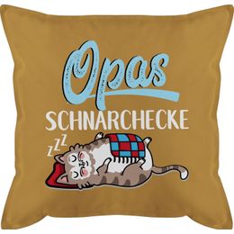 Shirtracer Dekokissen Opas Schnarchecke Katze