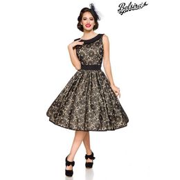 Belsira A-Linien-Kleid 50er Jahre Pin Up Rockabilly Kleid Retrokleid Vintage-Spitzenkleid