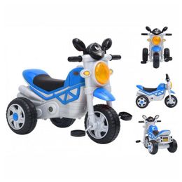 vidaXL Dreirad Dreirad Kinderfahrzeug Motorrad Trampelfahrzeug Blau