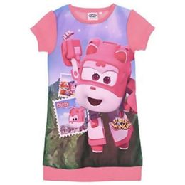 Super Wings Sweatkleid Mädchenkleid Super Wings Kinder Kleid pink oder Lila Gr. 3 4 5 6 Jahre