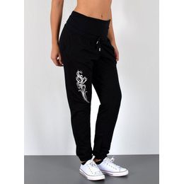 ESRA Jogginghose J480-Jogging Damen Sporthose mit elastischem Gummibund