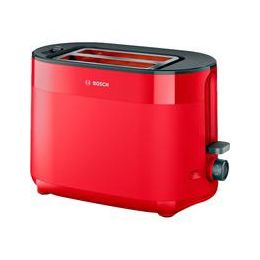 Bosch Kompakt-Toaster MyMoment TAT2M124 rot, 950 Watt, für 2 Scheiben Toast Leistung: 950 Watt Kapazität: 2 Scheiben Toast Funktionen: Auftauen, Aufwärmen, Liftfunktion, Stopp-Taste Ausstattung: Brotzentrierung, Brötchenaufsatz, Krümelschublade