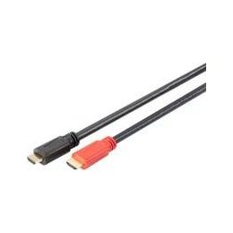Digitus HDMI High Speed Kabel, mit Verstärker schwarz/rot, 20 Meter Verwendung: Blu-Ray-Player, Spielekonsolen, usw. Anschlüsse: 1x HDMI (Stecker) auf 1x HDMI (Stecker) Version: HDMI High Speed