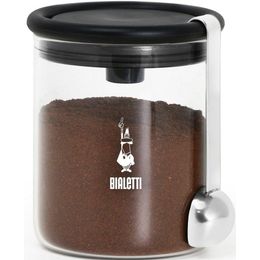 Bialetti Kaffeedose, Glas, Kunststoff, (2-tlg), für Kaffee, Inhalt: 250 g, schwarz