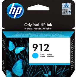 HP 912 Tintenpatrone (1-tlg., original Druckerpatrone 912 cyan), blau