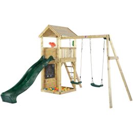 Plum Spielturm Aussichtsturm mit Doppelschaukel, BxTxH: 275x364x242 cm, beige