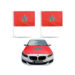 Sonia Originelli Fahne Auto-Fan-Paket Marokko Morocco Flaggen Außenspiegel Motorhaubenüberzug