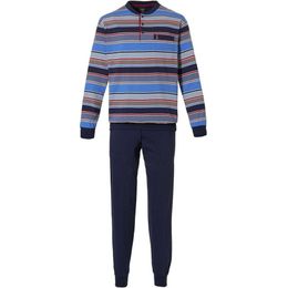 Robson Pyjama Herren Schlafanzug mit Knopfleiste (2 tlg) Baumwolle