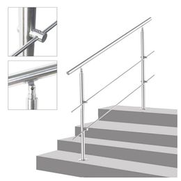 OUNUO Treppengeländer Geländer Edelstahl Handlauf Innen und Außen