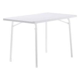 SIEGER Gartentisch Weiß wetterfest Tischplatte aus mecalit®-PRO