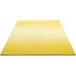 Wollteppich Home Affaire "Lessach" Teppiche Gr. B/L: 90 cm x 160 cm, 14 mm, 1 St., gelb Esszimmerteppiche