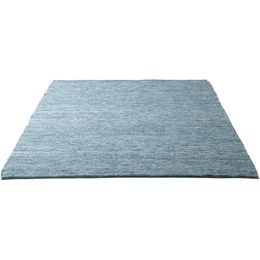 Wollteppich Home Affaire "Pirker" Teppiche Gr. B/L: 70 cm x 140 cm, 12 mm, 1 St., blau Schurwollteppiche