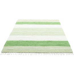 Teppich Home Affaire "Alizee" Teppiche Gr. B/L: 160 cm x 230 cm, 5 mm, 1 St., grün Baumwollteppiche