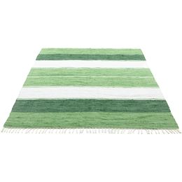 Teppich Home Affaire "Alizee" Teppiche Gr. B/L: 160 cm x 230 cm, 5 mm, 1 St., bunt (grün multi) Baumwollteppiche