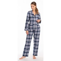 Eskimo Schlafanzug Damen Flanell Schlafanzug (2 tlg) Baumwolle