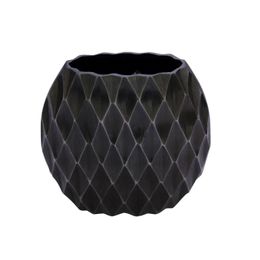 Spetebo Dekovase Design Aluminium Blumen Vase schwarz