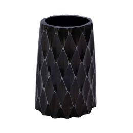 Spetebo Dekovase Design Aluminium Blumen Vase schwarz -gerade/18