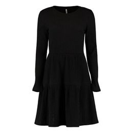 Haily's HaILY’S Shirtkleid Langarm Kleid Mini Ripp Blusen Dress Id44a (knielang) 5920 in Schwarz