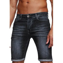 Reslad Jeansshorts Reslad Jeans Shorts Herren Kurze Hosen Sommer l Used Look Washed Männe Denim Jeansbermudas Stretch Jeans-Hose