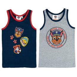 United Labels® Unterhemd Paw Patrol Unterhemd für Jungen Blau/Grau (2er Pack)