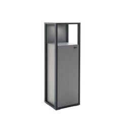 Lomadox Vitrine LAVAL-05 mit LED Beleuchtung in grau mit anthrazit B/H/T ca. 40/121/37 cm