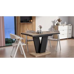 designimpex Esstisch Design Esstisch Tisch MA-444 Hochglanz ausziehbar 120 bis 200 cm