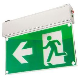 LED Flucht Weg Hänge Decken Lampe 3h Akku Notlicht Exit Leuchte 8x Richtung Schild ETT 1235015