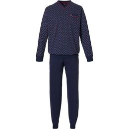Robson Pyjama Herren Schlafanzug mit Bündchen (2 tlg) Baumwolle