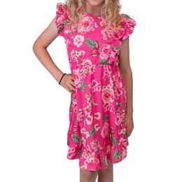 KMISSO Jerseykleid Mädchen Kleid Rosenmotiv (1-tlg) bequem zu tragen