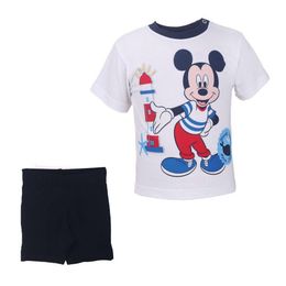 Disney Mickey Mouse T-Shirt & Shorts Disney Mickey Mouse Jungen Set T-Shirt Shorts weiß marine (Set