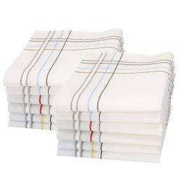 BETZ Taschentuch 12 Stück Herren Stoff Taschentücher Set Größe 40x40 cm bzw 43x43 cm 100% Baumwolle verschiedene Dessins