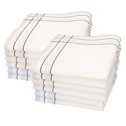 BETZ Taschentuch 12 Stück Herren Stoff Taschentücher Set Größe 40x40 cm bzw 43x43 cm 100% Baumwolle verschiedene Dessins