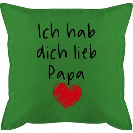 Shirtracer Dekokissen Ich hab dich lieb Papa Herz schwarz