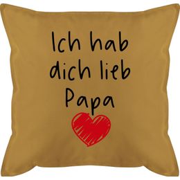 Shirtracer Dekokissen Ich hab dich lieb Papa Herz schwarz