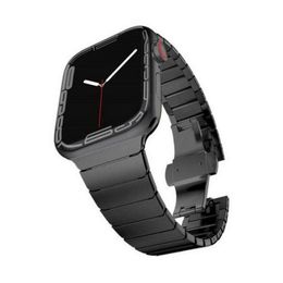 SmartUP Smartwatch-Armband Armband für Apple Watch Series 1/2/3/4/5/6/7/8/9 Ultra SE Edelstahl