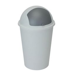 Spetebo Mülleimer Mülltonne mit Kuppel-Deckel weiß oder grau