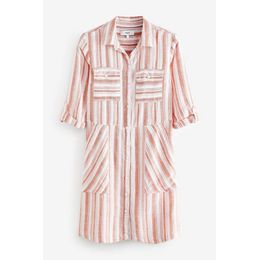 next Blusenkleid Hemdblusenkleid in Minilänge aus Leinengemisch (1-tlg)