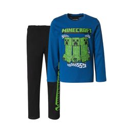 Minecraft Schlafanzug Minecraft Kinder Pyjama langer Schlafanzug für Jungen + Mädchen