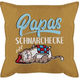 Shirtracer Dekokissen Papas Schnarchecke Katze
