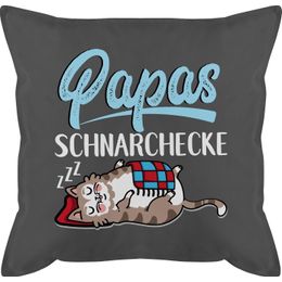 Shirtracer Dekokissen Papas Schnarchecke Katze