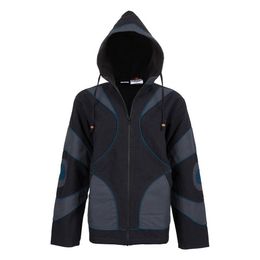 Kunst und Magie Kurzjacke Kunst und Magie Goa Canvas Baumwolljacke für Herren mit Fleecefutter