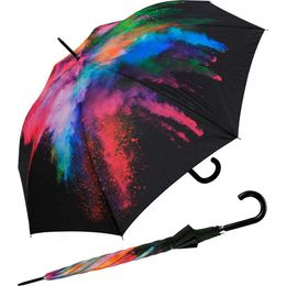 Happy Rain Langregenschirm großer Damen-Regenschirm mit Auf-Automatik