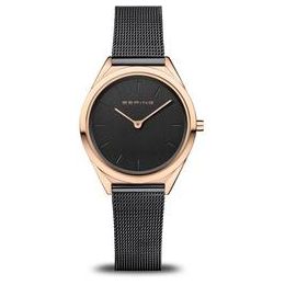 Bering Damen Armbanduhr 17031-166 Ultra Slim roségold-schwarz