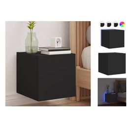 vidaXL Kleiderschrank TV-Wandschrank mit LED-Leuchten Schwarz 30