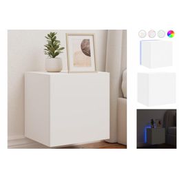 vidaXL Kleiderschrank TV-Wandschrank mit LED-Leuchten Weiß 40